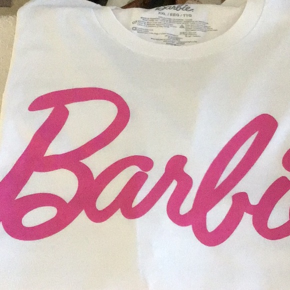 Barbie | Tops | Barbie White Tshirt Xxl Nwot | Poshmark